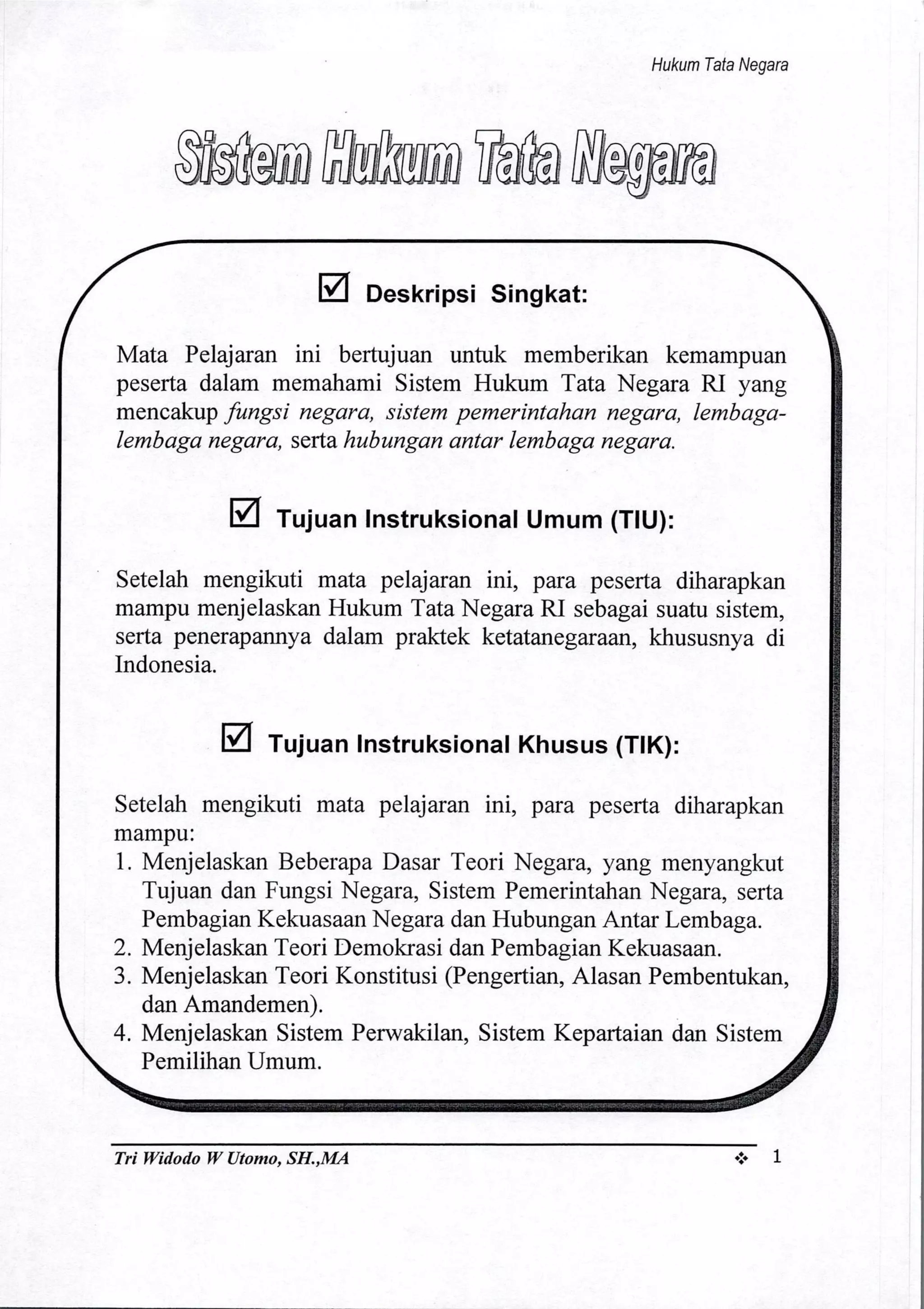 Hukum Tata Negara | PDF