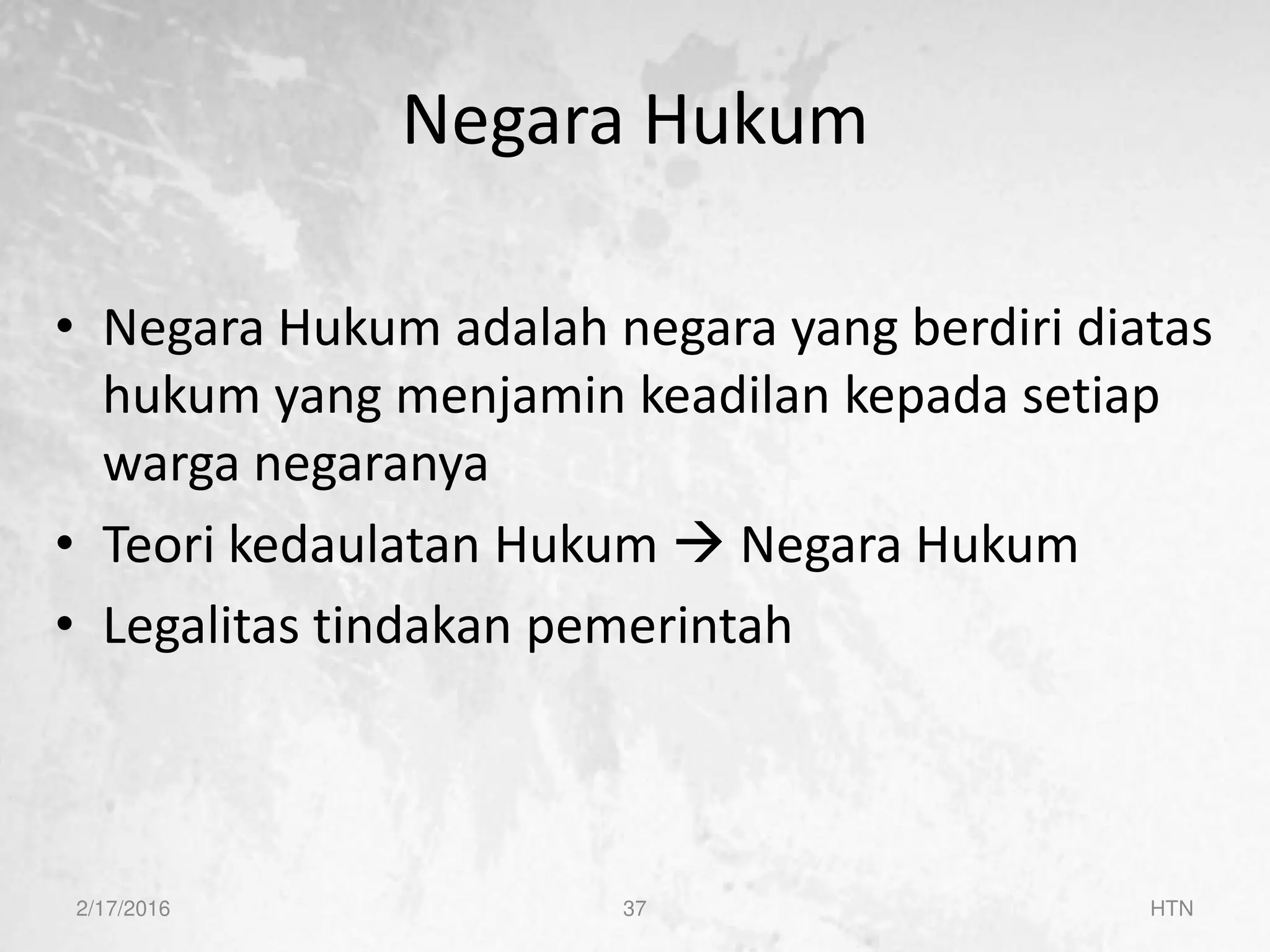 HUKUM TATA NEGARA : Prinsip Hukum Tata Negara | PDF