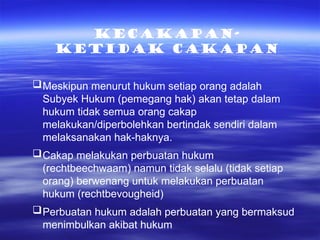 HUKUM TENTANG ORANG (buku kesatu) hukum perdata.ppt