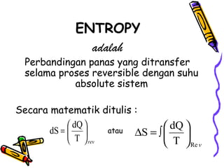 Hukum termo iii(entropy).rina (1) | PPT