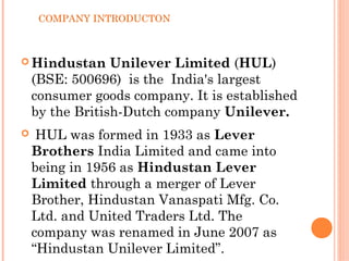 Hul | PPT | Business | Business and Finance