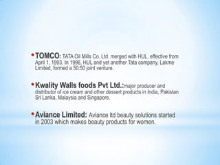 A Brief On Hindustan Unilever Ltd. | PPTX