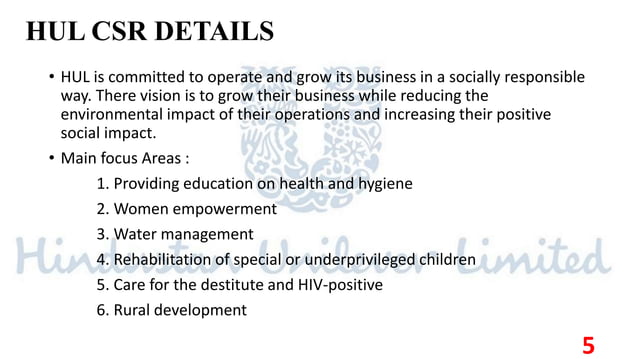 Hul CSR | PPTX