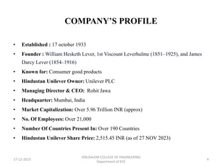 Hindhustan unilever private limited company | PPTX