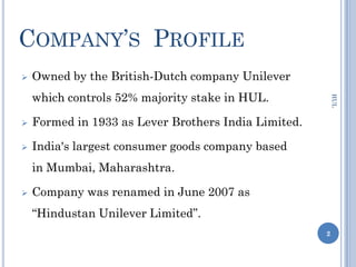 HUL BCG MATRIX | PPTX