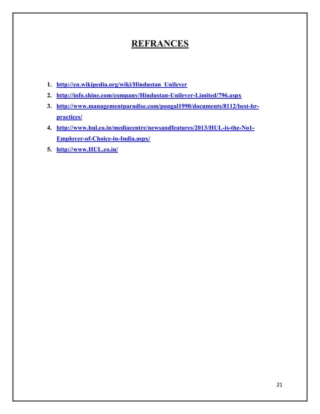 HR Practices at HUL | PDF | Human Resources | Business