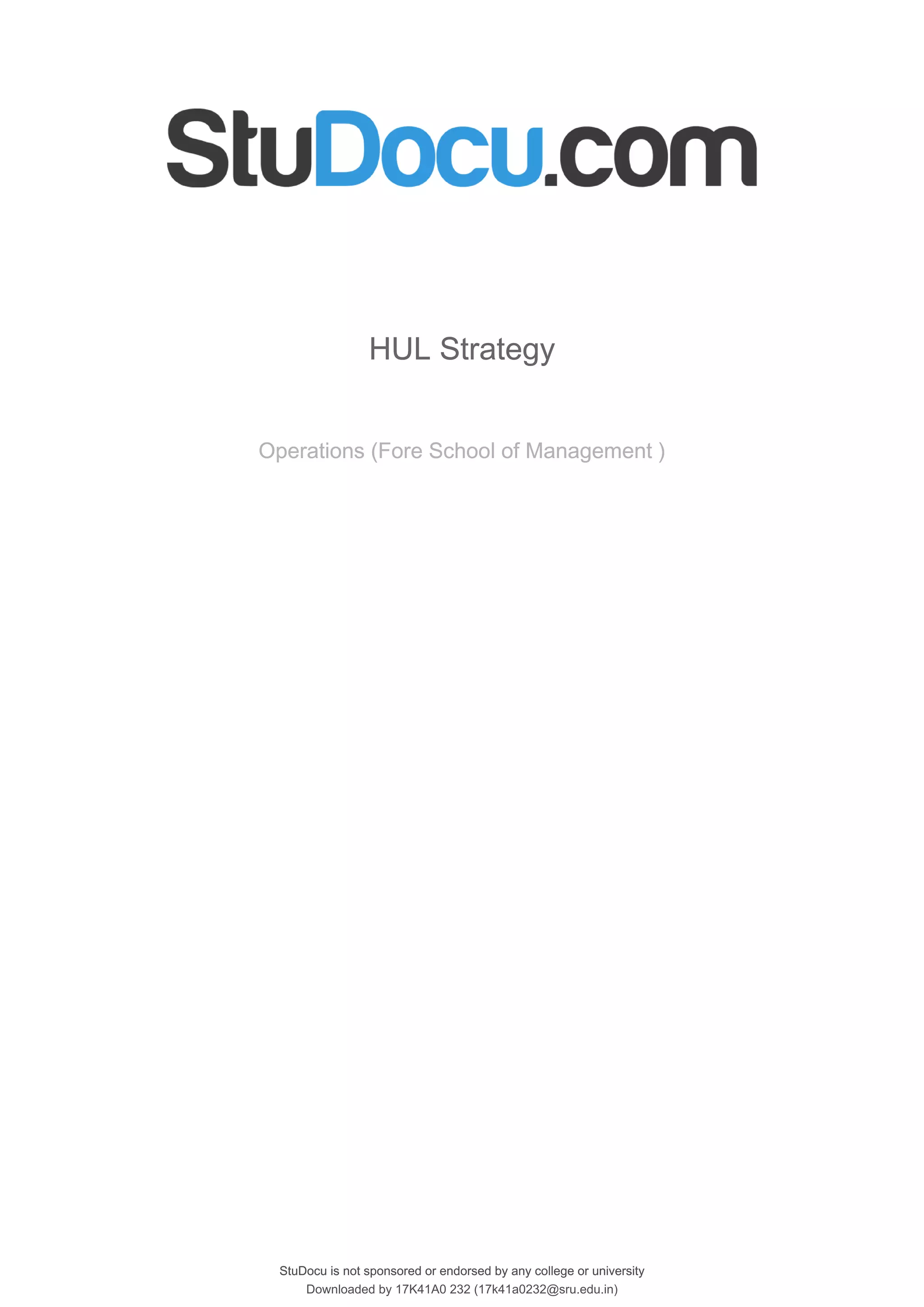 Hul strategy | PDF