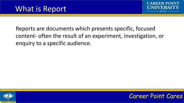 Report writing | PPTX