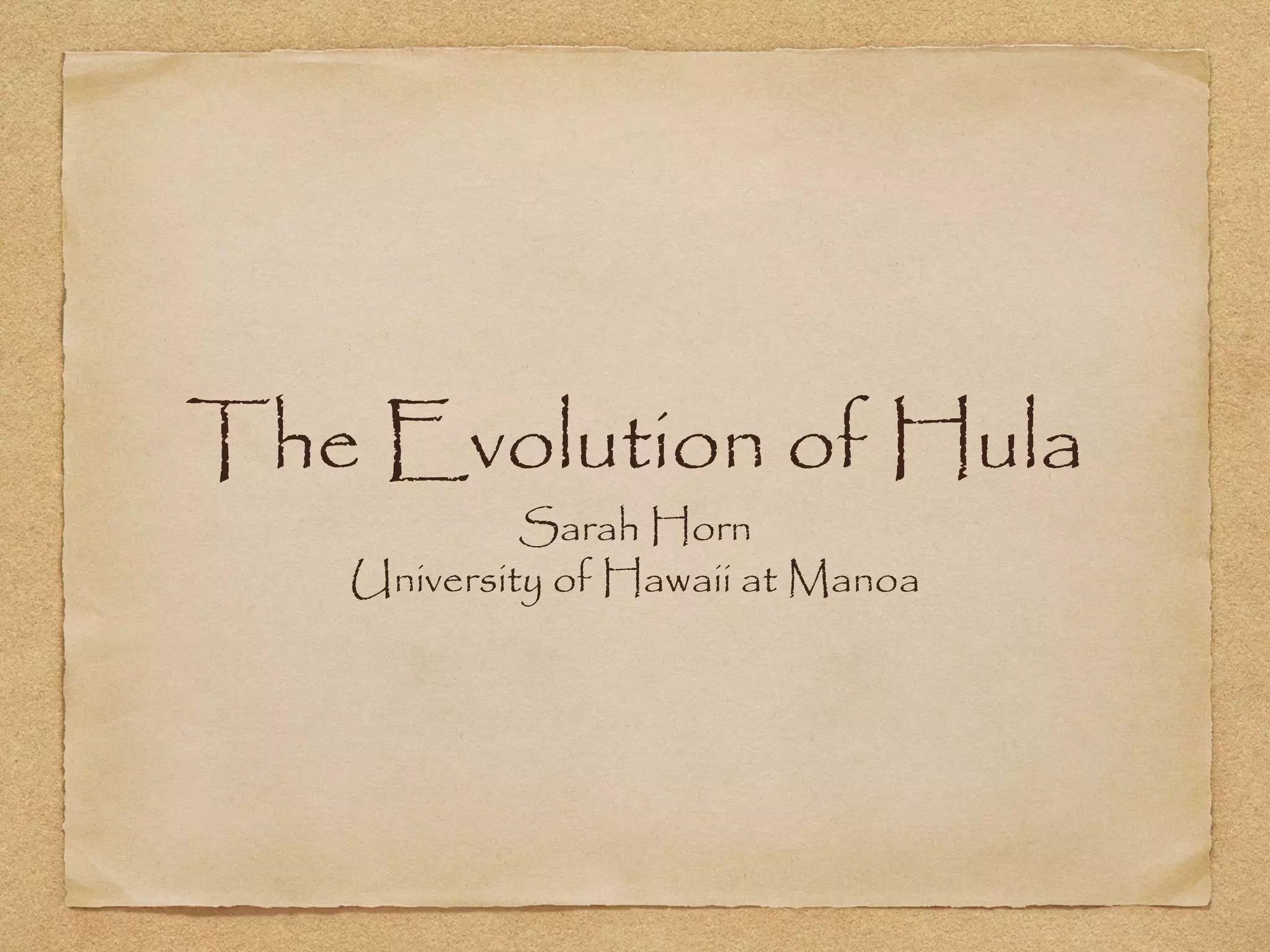 The Evolution of Hula | PPT