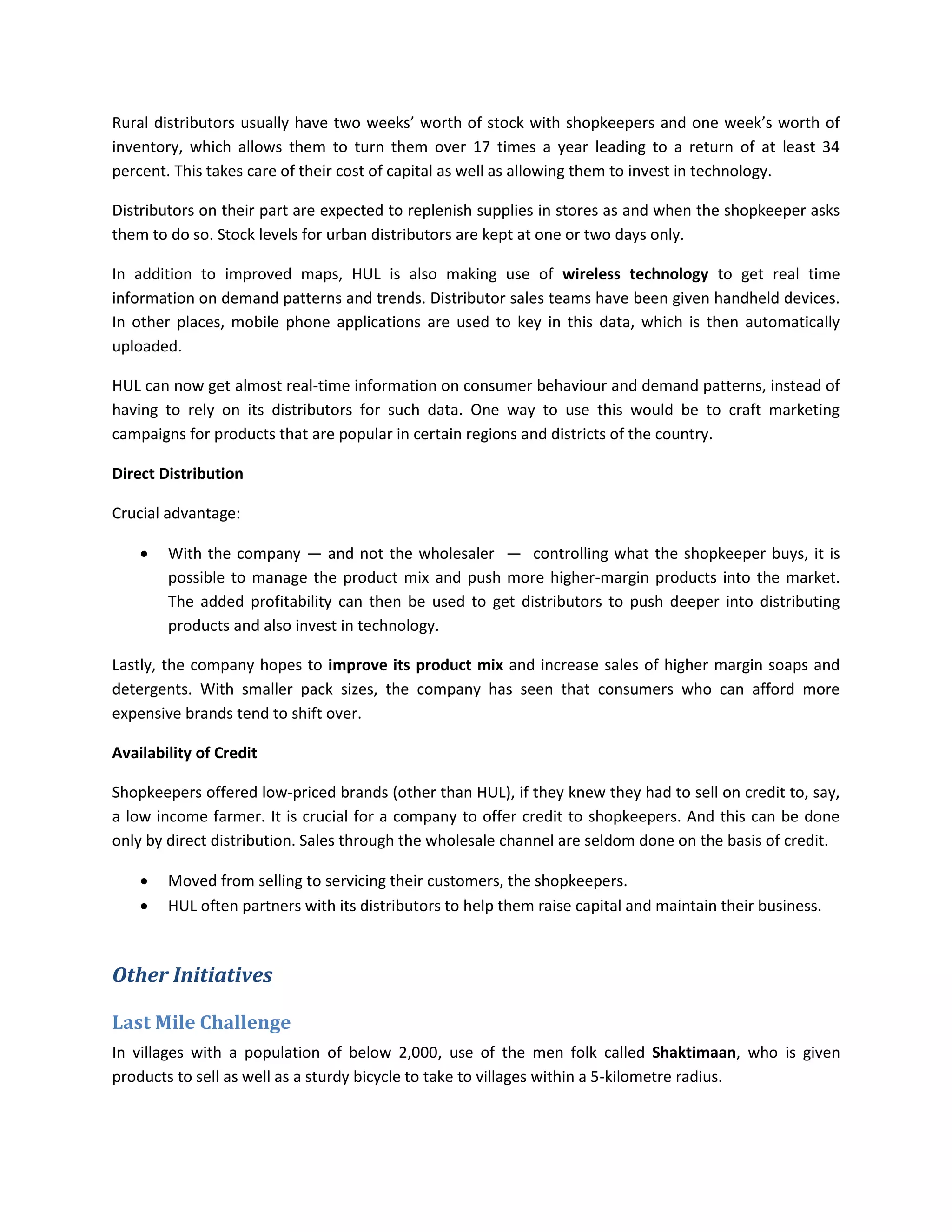HUL Distribution Model | PDF