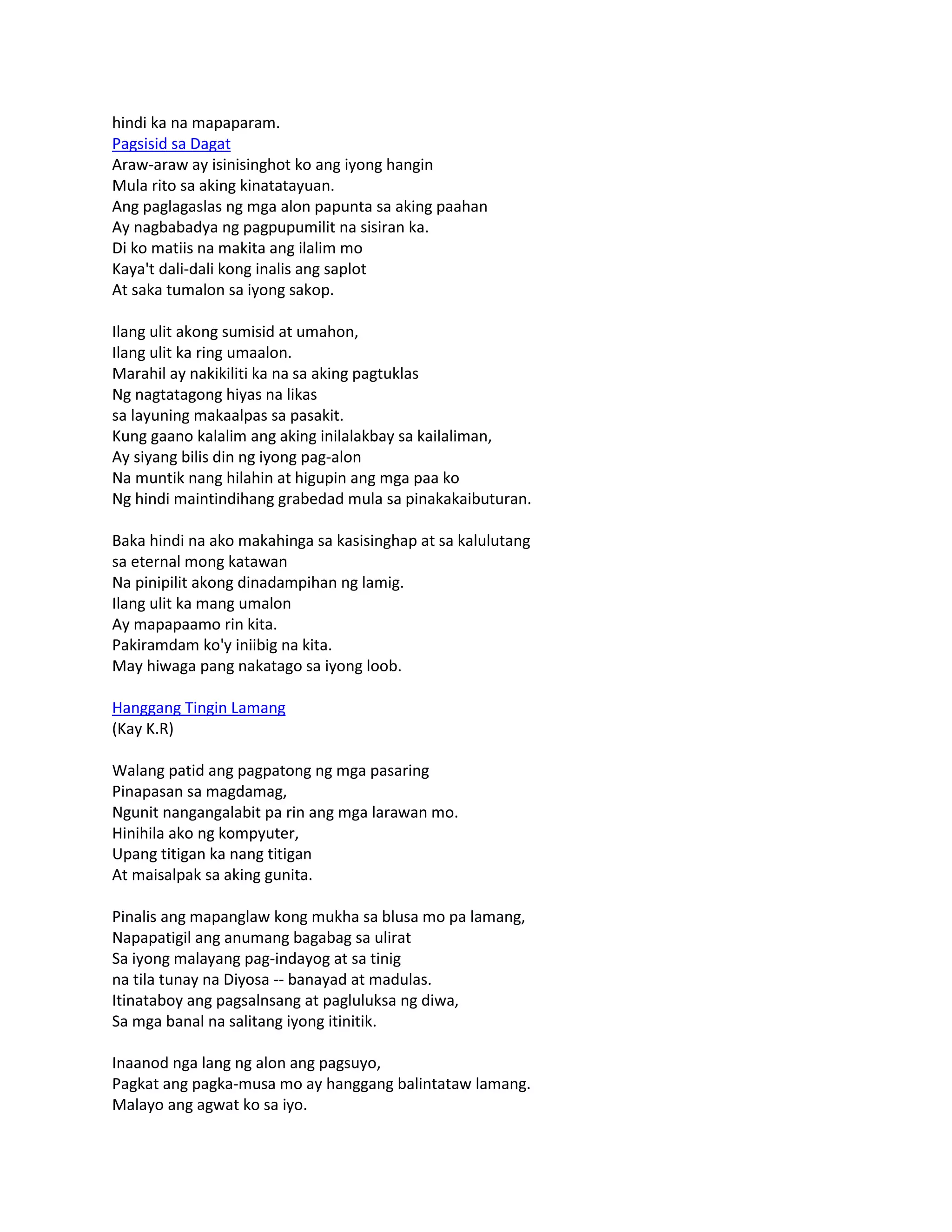 Huling hirit ng halimuyak | DOCX