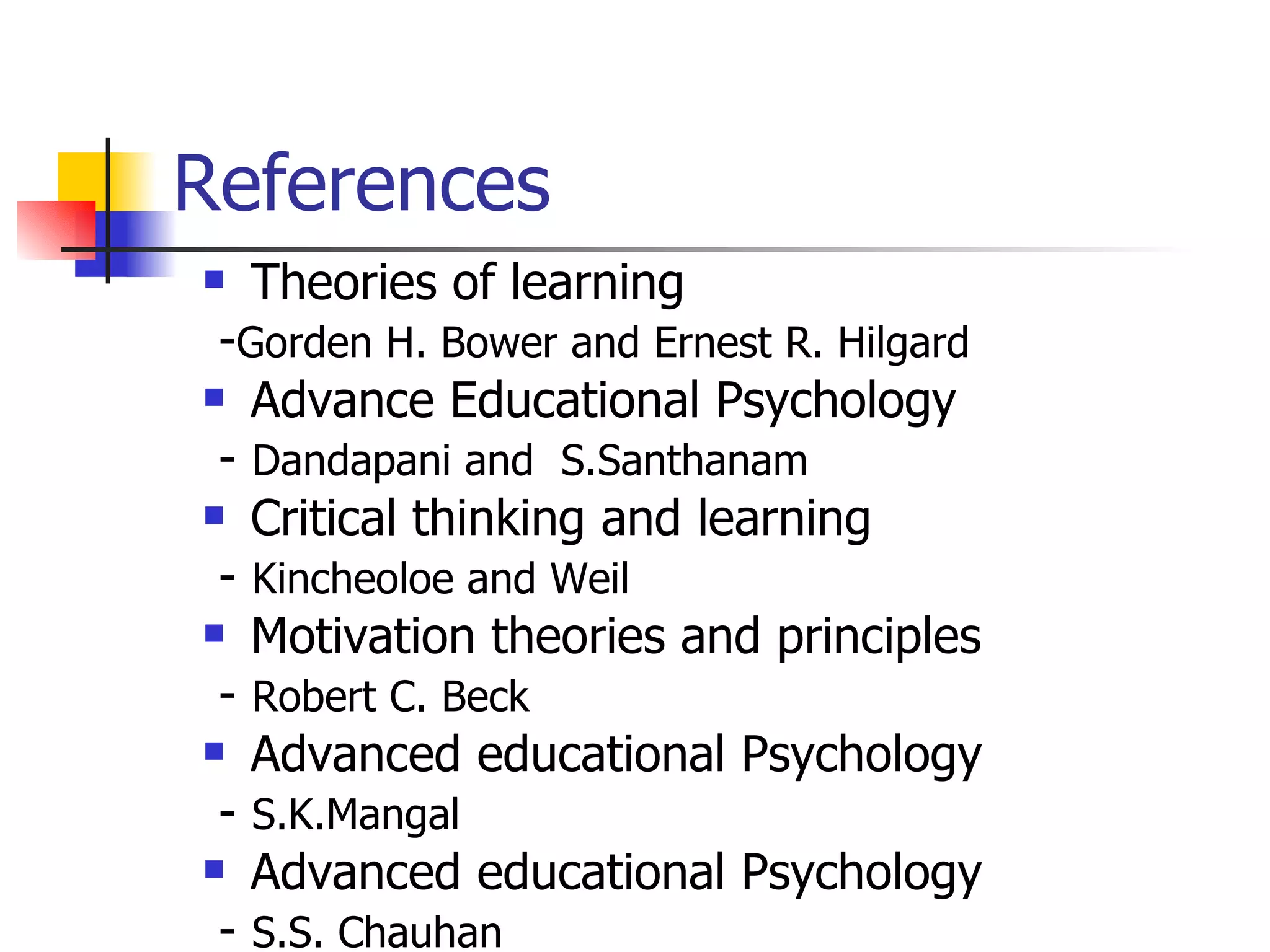 Hull's Theory of Learning | PPS