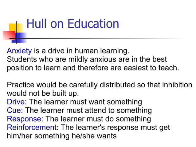 Hull's Theory of Learning | PPS | Chemistry | Science