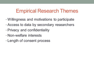 Sara Chandros Hull, "Informed Consent for Genetic Research on Rare ...