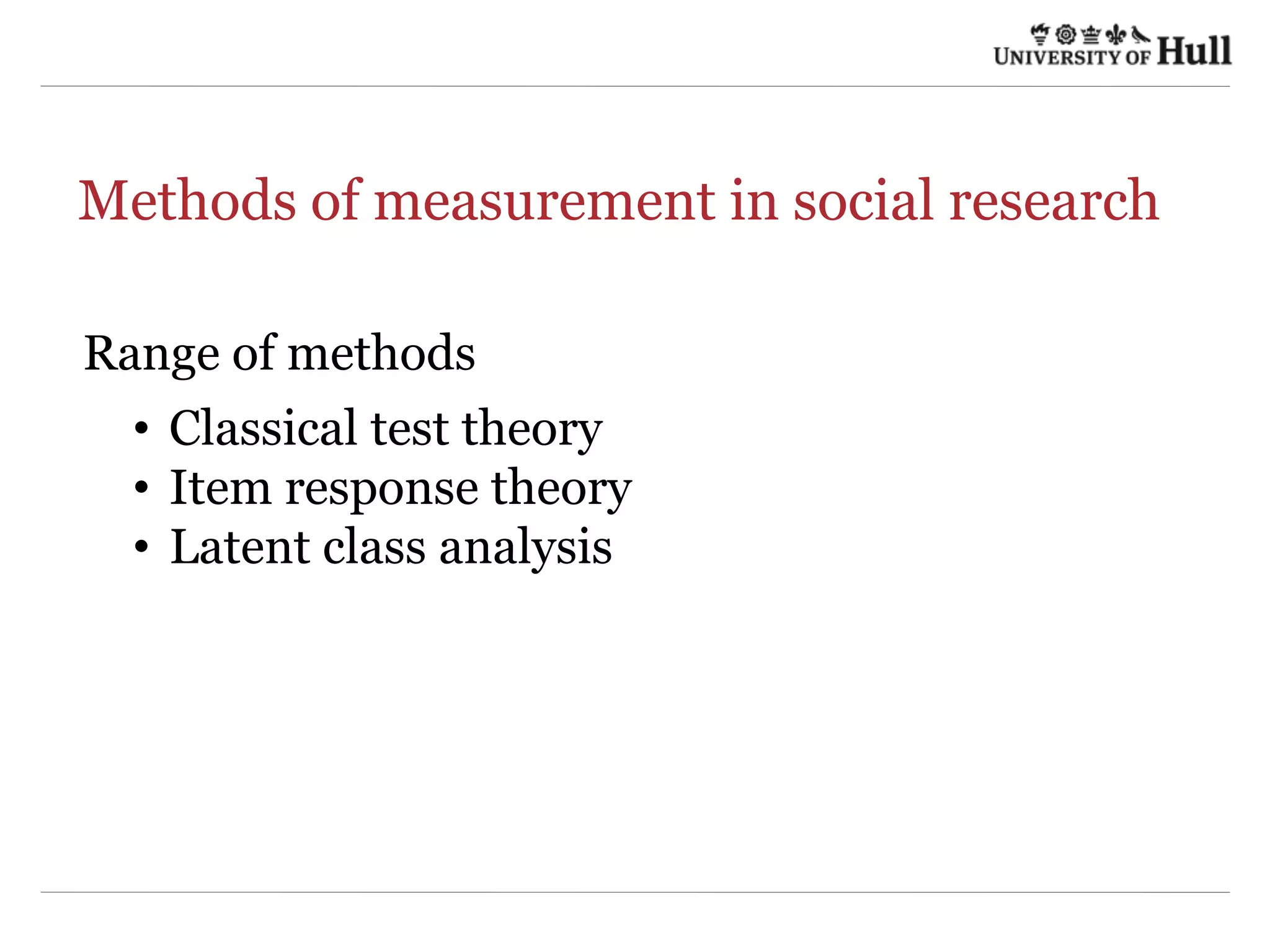 Improving Latent Trait Analysis Using Mokken Scaling Analysis Ppt