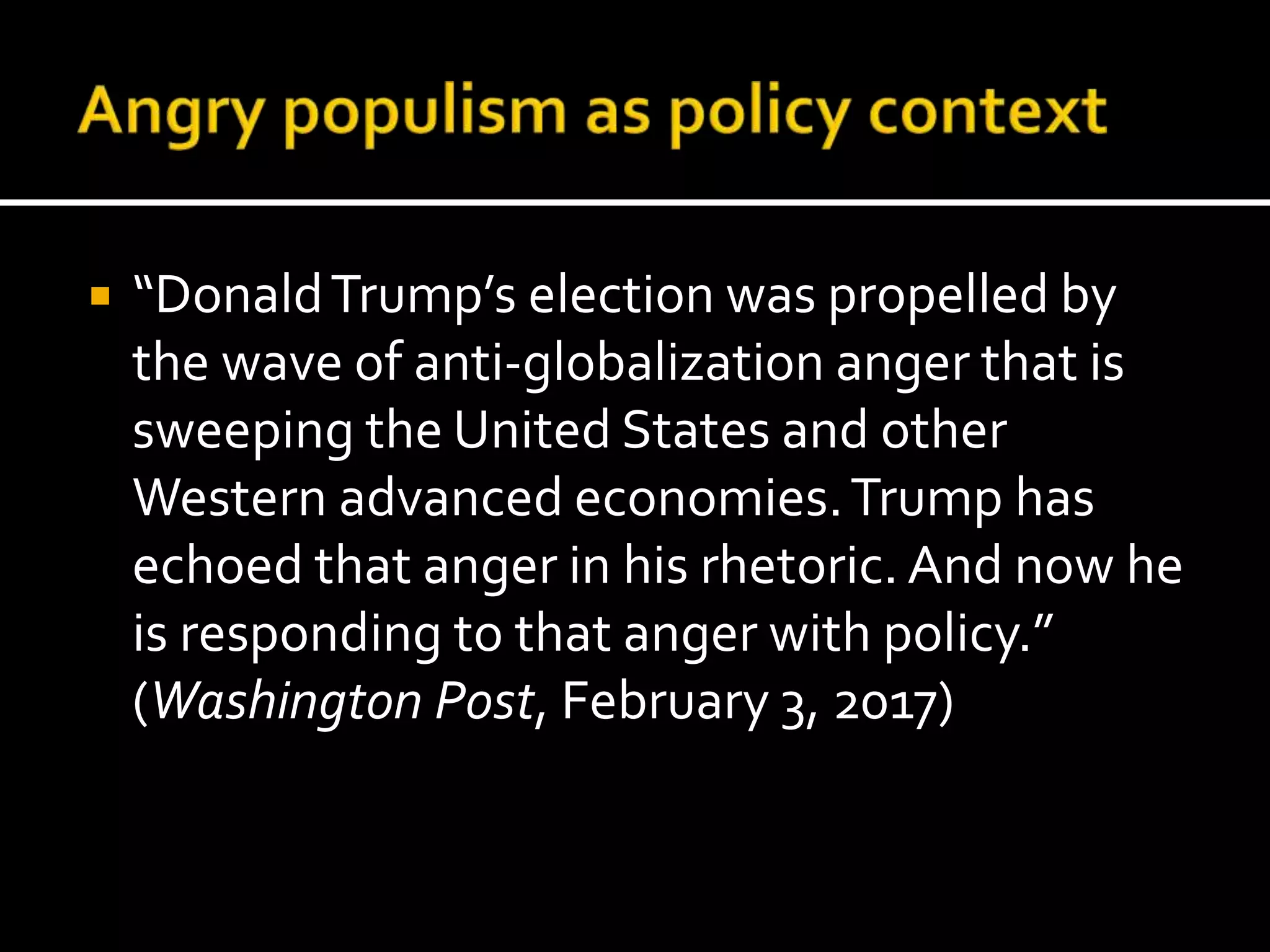 The emotional politics of Donald Trump | PPTX | Civic affairs | Politics