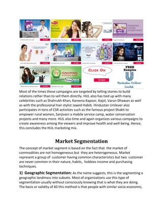 HUL Marketing Strategy | PDF