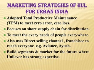 Hul Marketing Strategy Mc | PPTX