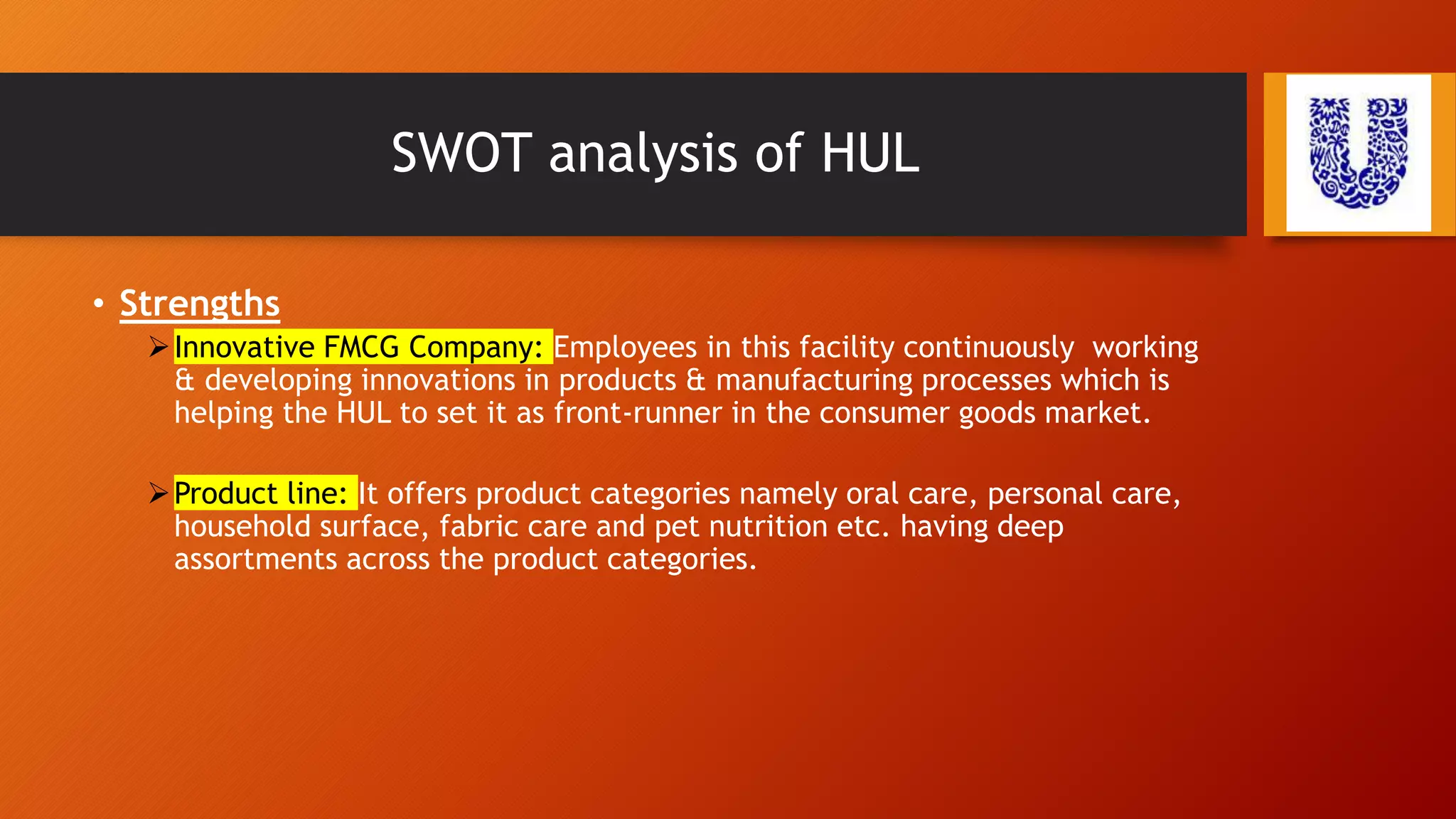 Hindustan Unilever Limited MIS SWOT | PPTX | Commodities | Economy