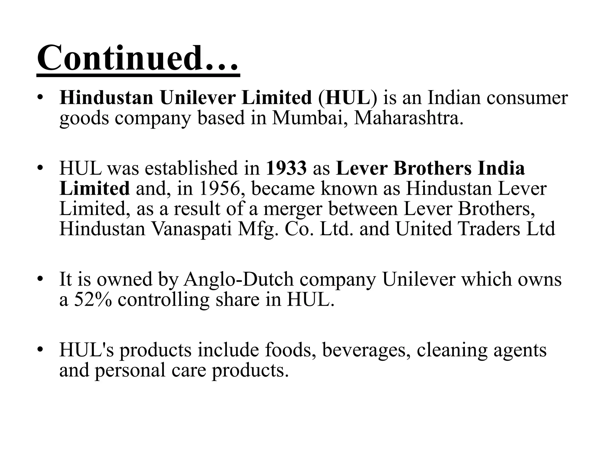 Summer Internship Project on Hindustan Unilever Limited | PPTX
