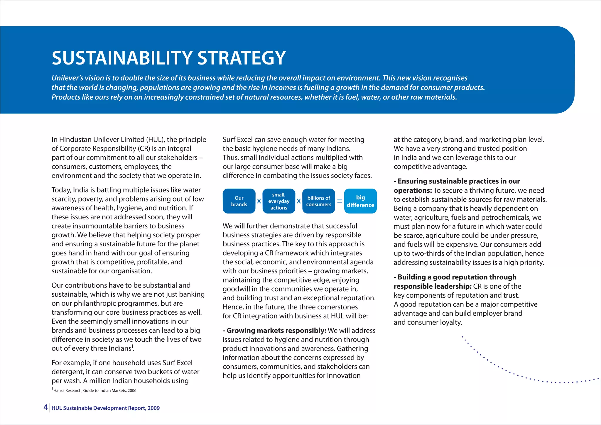 Hul sustainable developmentreport2009_tcm114-226531 | PDF