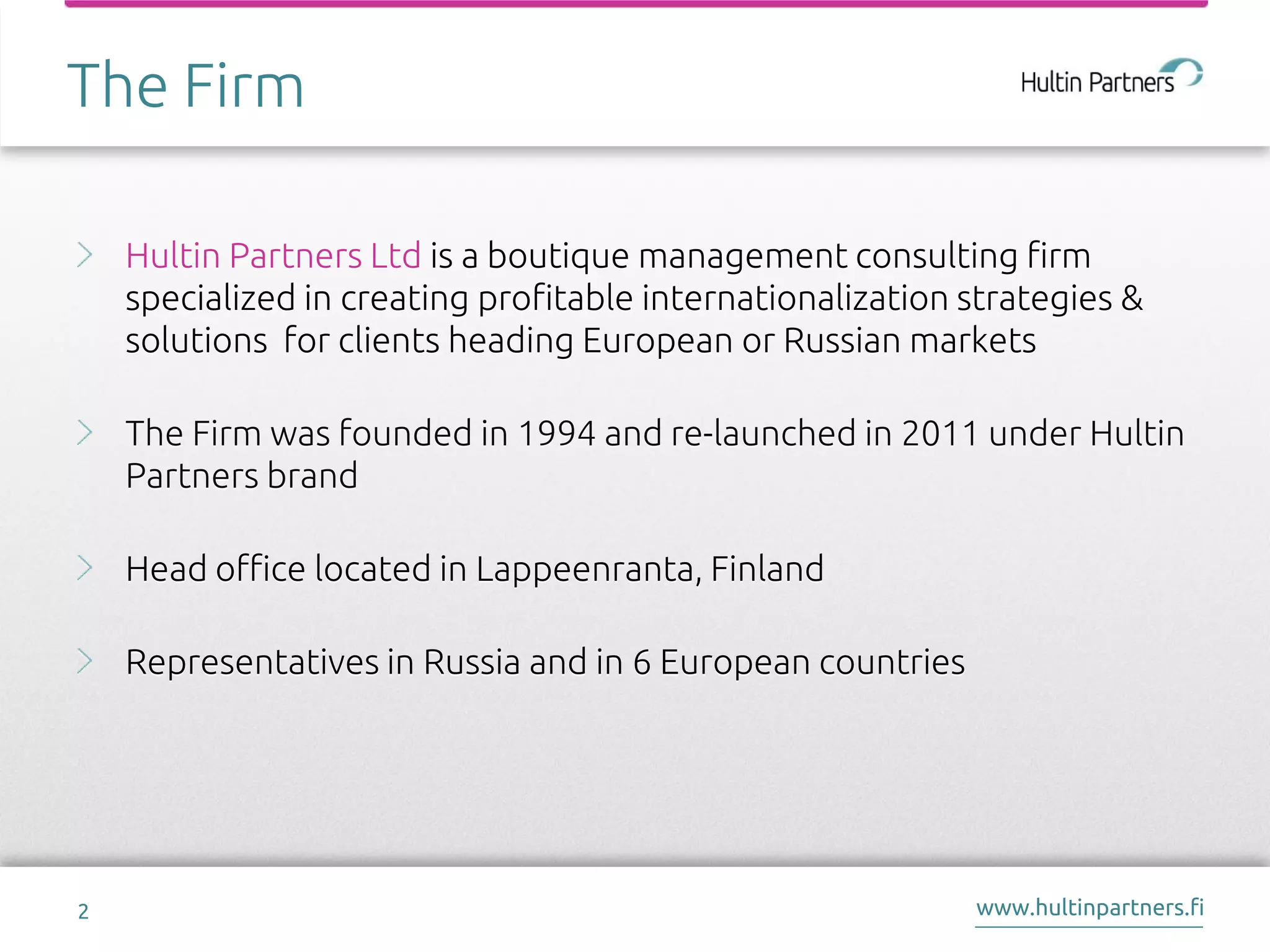 Hultin partners presentation | PPT