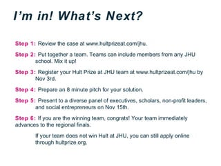Hult Prize at Johns Hopkins University Info | PPT