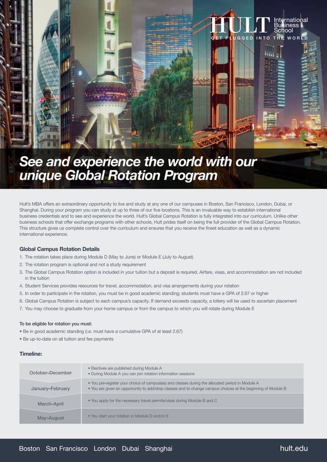 Hult\'s Global Rotation Program 2012 | PDF