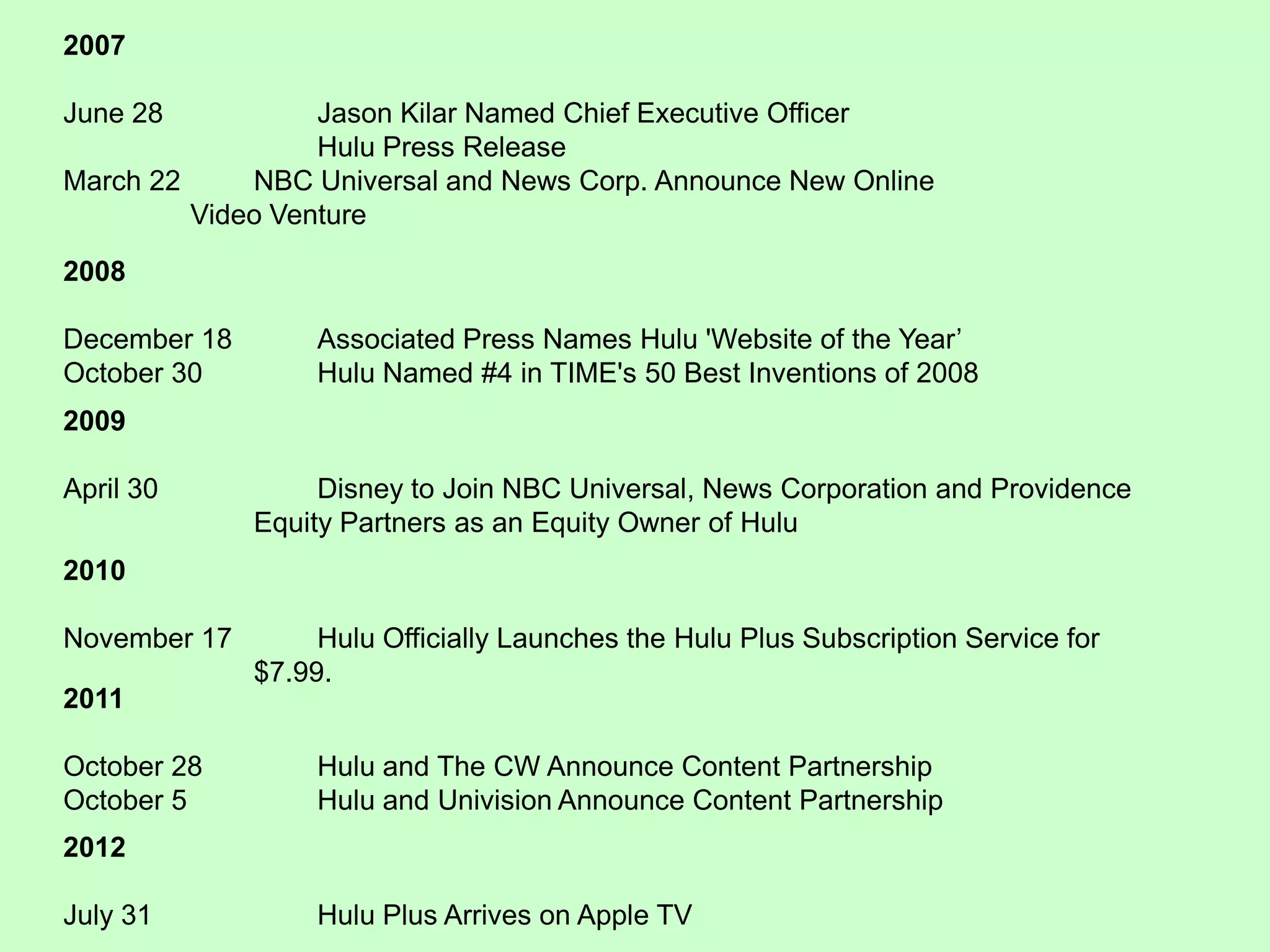 Hulu research presentation | PPTX