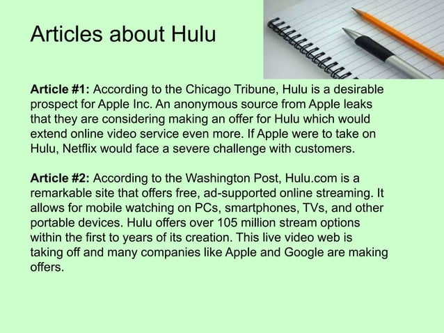 Hulu research presentation | PPTX