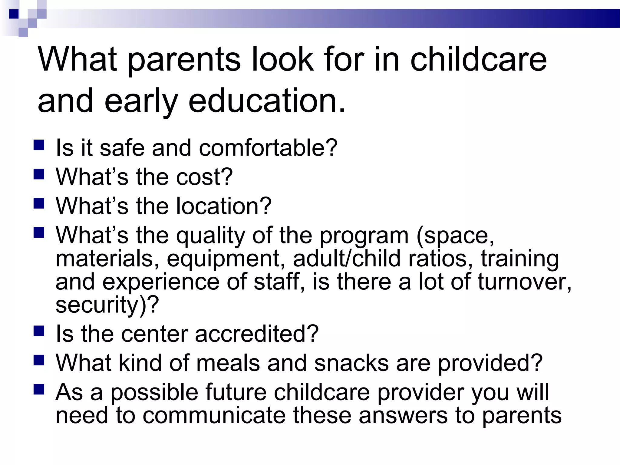 Chapter 2 - Types of Programs | PPT | Daycare and Pre-School | Parenting