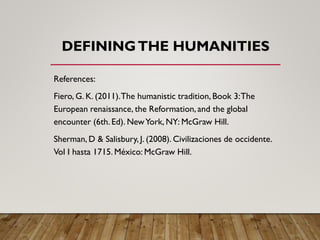 HUM 100: Defining th Humanities | PDF