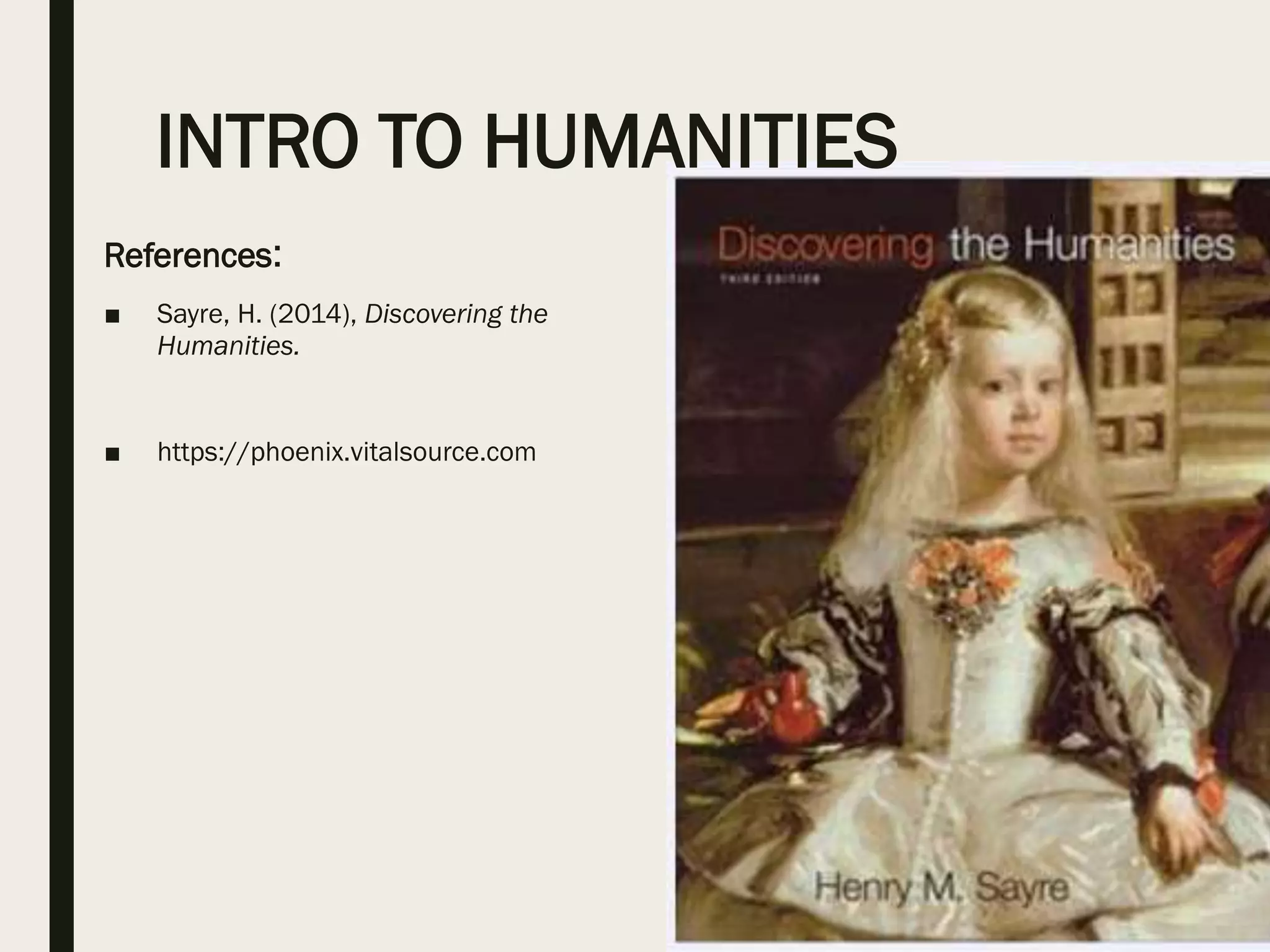 Introduction to the Humanities I: References | PDF