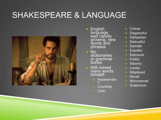 Hum1020 1030 shakespeare & elizabethan theatre | PPTX