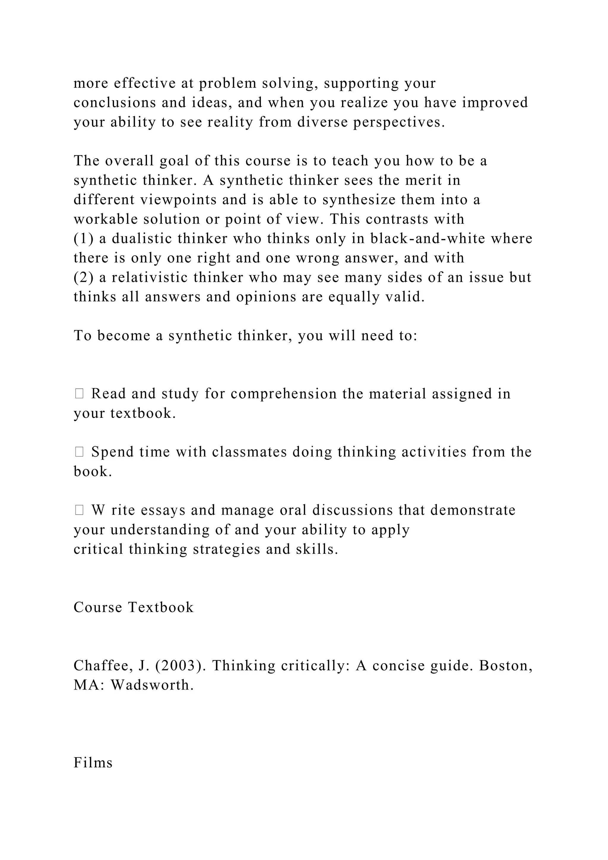 HUM 1020, Critical Thinking 1 Course Description .docx