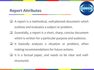 report writing skills Hum102 slides lecture01 | PPT