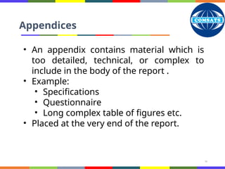 HUM102 Slides Lecture Report writting skills | PPT