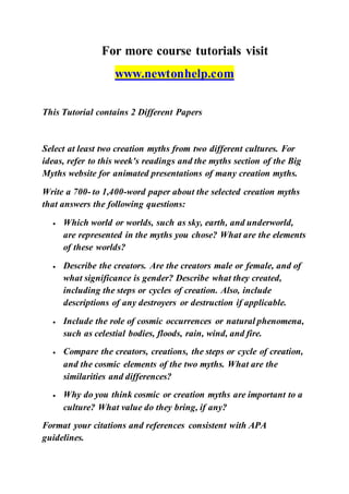 HUM 105 Learn/newtonhelp.com