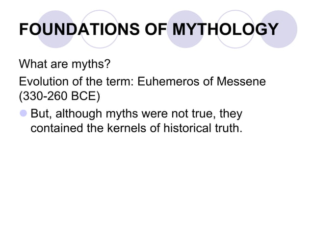 Foundations of Mythology | PPT