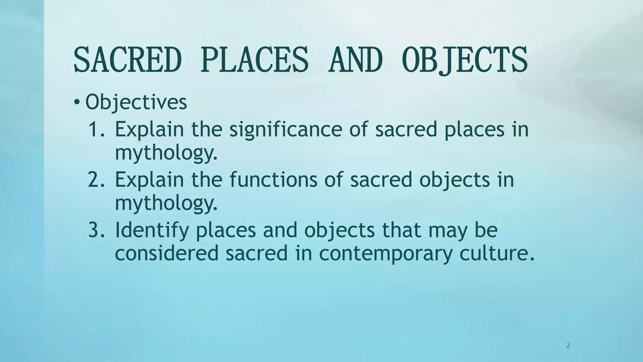 HUM 105 - Sacred Places and Objects | PDF