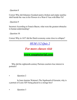 HUM 112 help Successful Learning/Snaptutorial | PDF