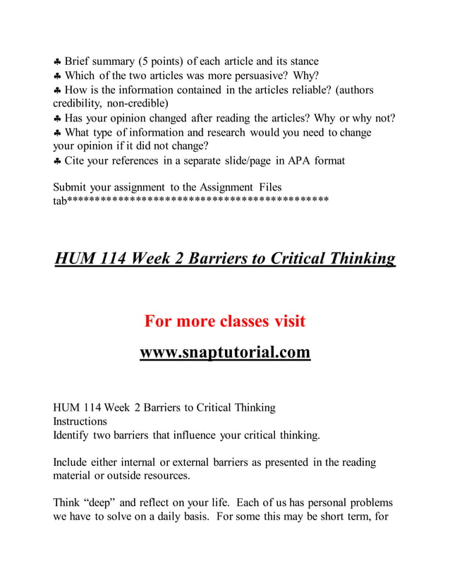 HUM 114 EXceptional Education/snaptutorial.COM