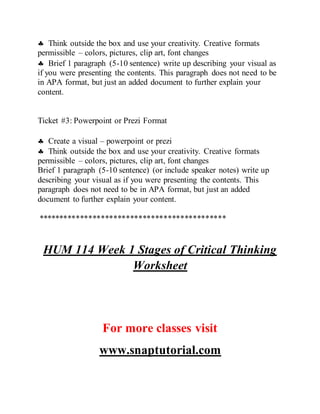 HUM 114 EXceptional Education/snaptutorial.COM