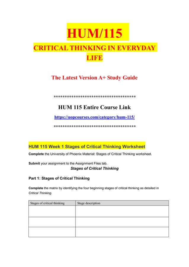 Hum 115 hum115 | PDF | Educational Assessment | Education