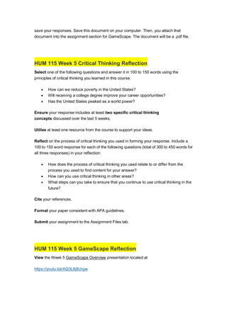 Hum 115 hum115 | PDF | Educational Assessment | Education