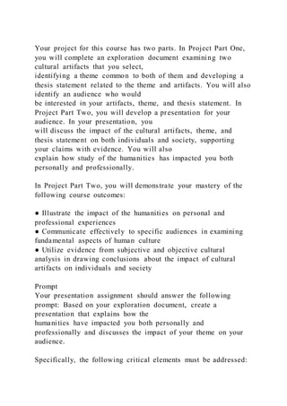 HUM 200 Project Part Two | DOCX