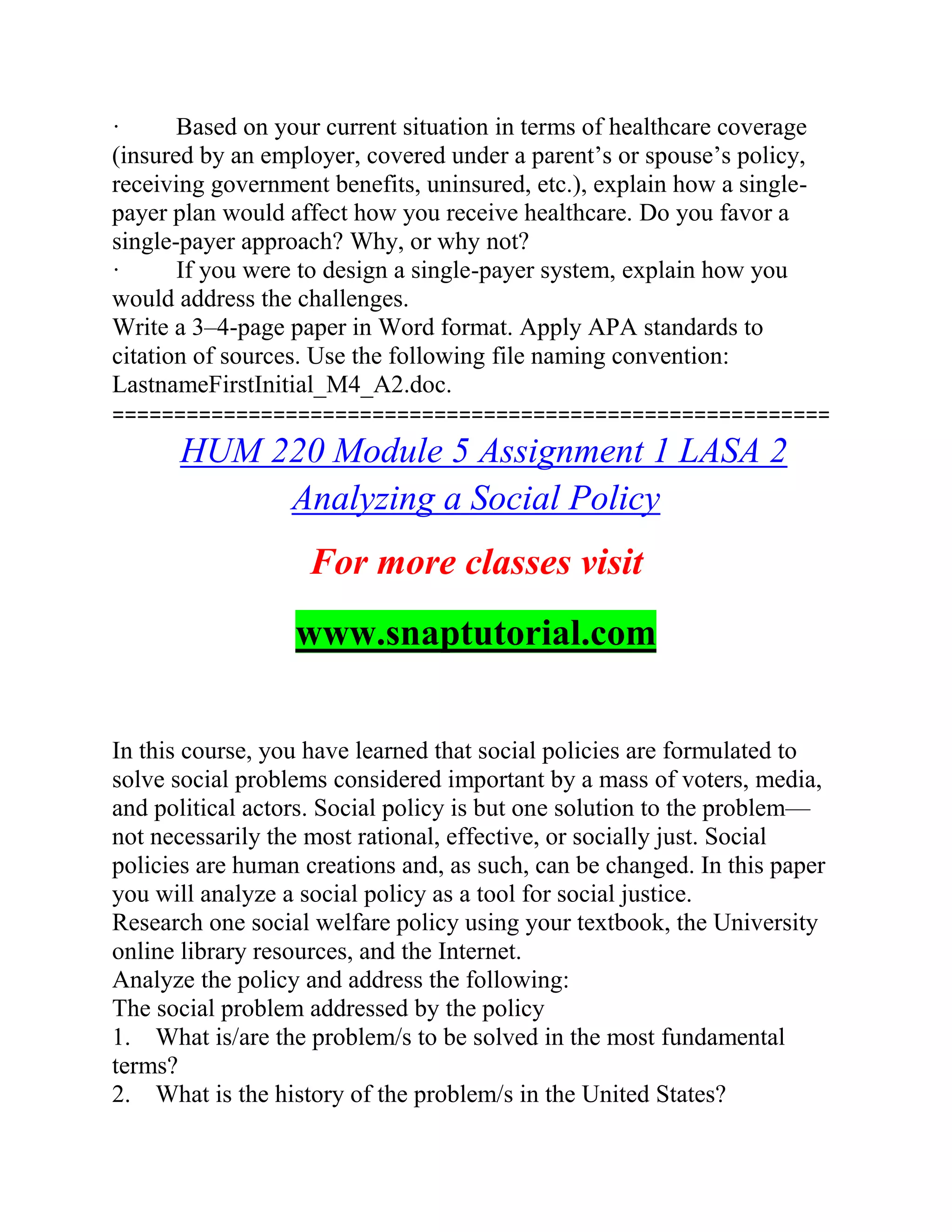 HUM 220 help Successful Learning/Snaptutorial | PDF