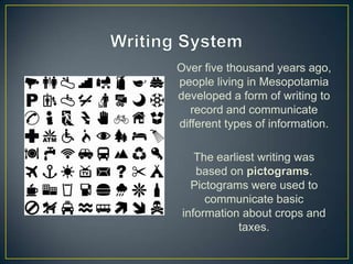 Hum2220 1330 mesopotamian writing | PPTX