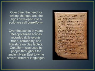 Hum2220 1330 mesopotamian writing | PPT