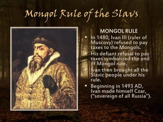 Hum2220 the slavs, mongols & the birth of russia | PDF